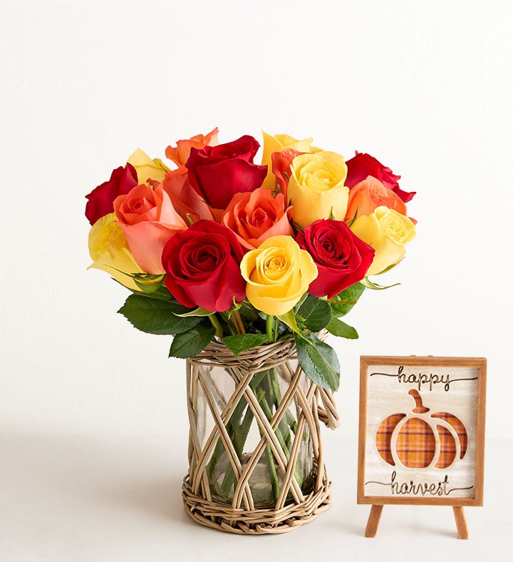 Autumn Rose Bouquet | 1800Flowers.com