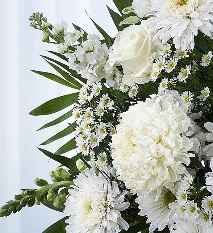White Sympathy Standing Spray | 1800Flowers.com - 148720