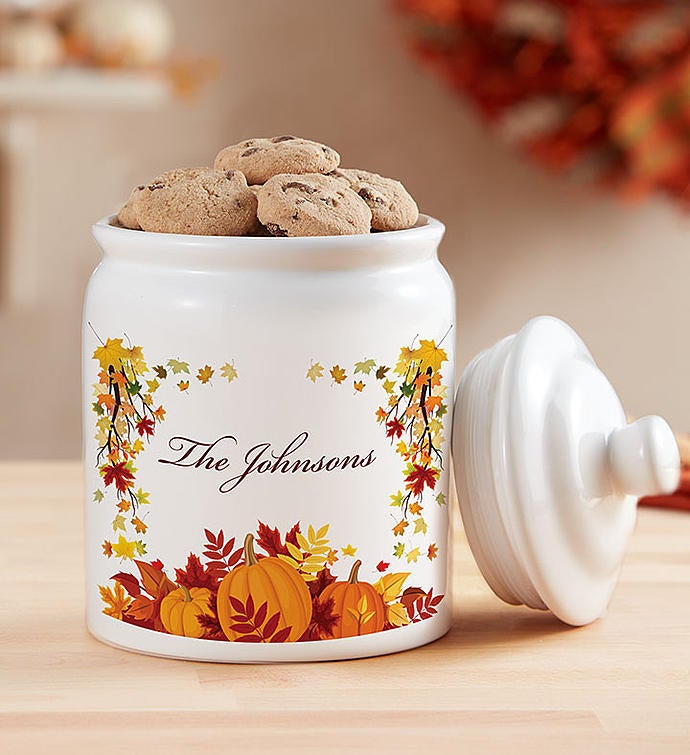 Personalized Fall Harvest Cookie Jar & Cheryl's Cookies | 1800Flowers ...
