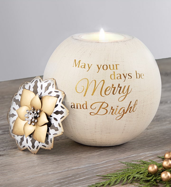 May Your Days Be Merry And Bright Candle | 1800Flowers.com - 156270