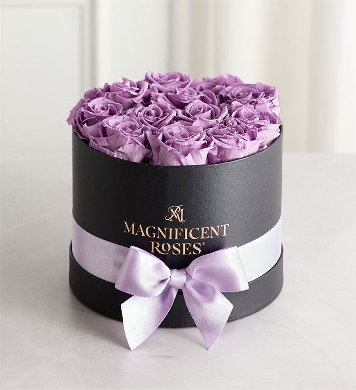 Magnificent Roses® Preserved Lavender Roses | 1800Flowers.com