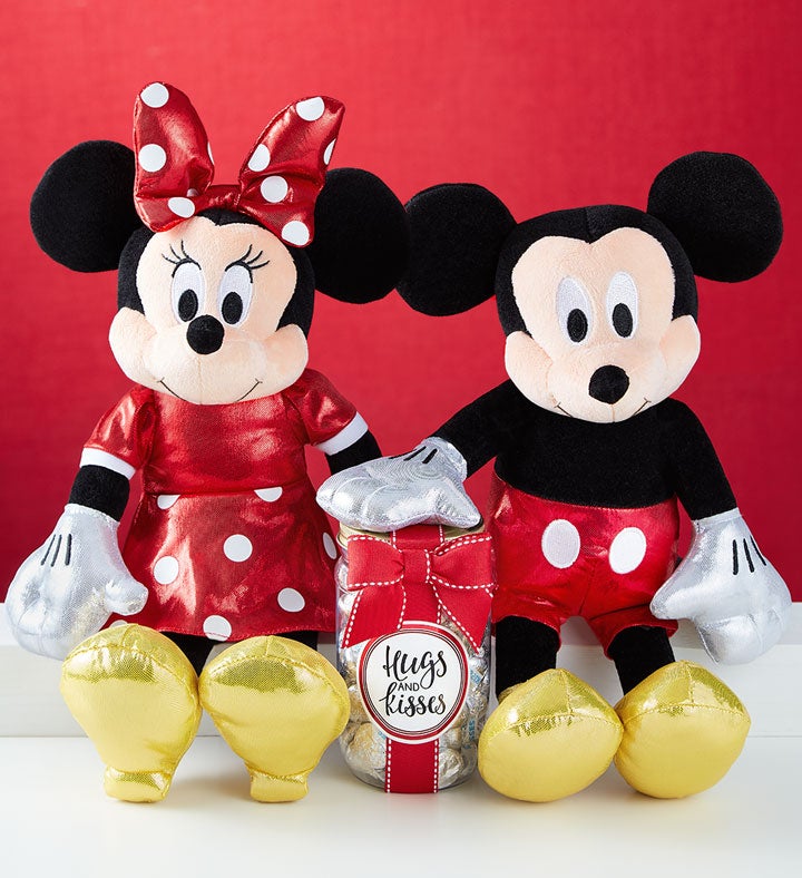 Ty® Sparkle Mickey Loves Minnie with Chocolate | 1800flowers.com
