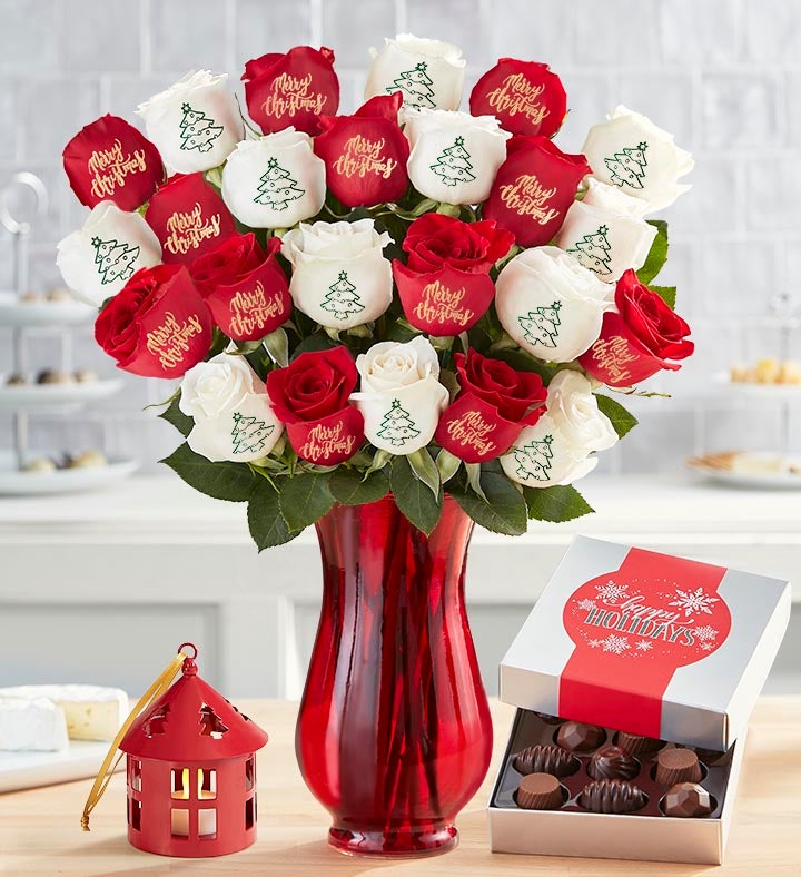 Conversation Roses™ Merry Christmas | 1800Flowers.com