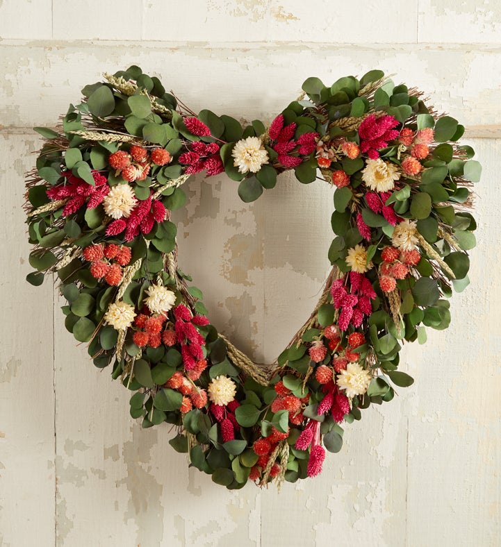 Preserved Jewel Heart Wreath – 22 | 1800flowers.com