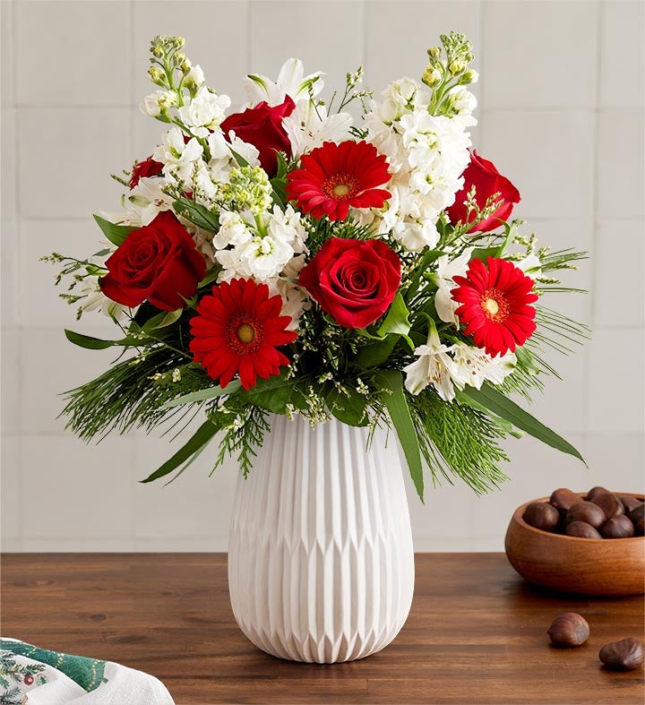 Dazzling Christmas™ Bouquet - Stunning Holiday Blooms | 1800Flowers.com