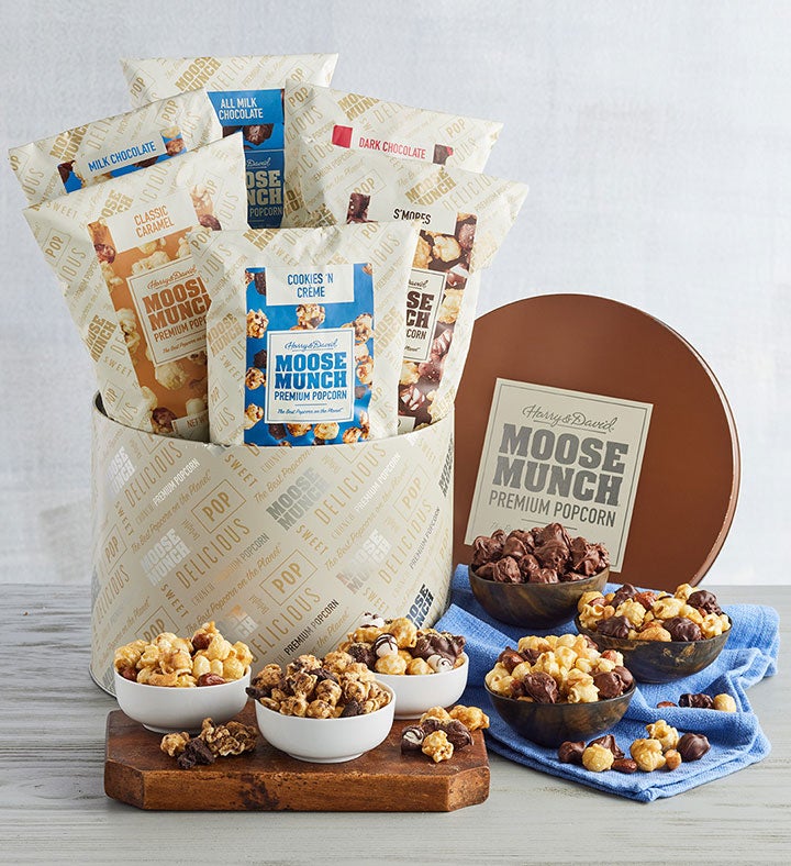 Moose Munch® Premium Popcorn Deluxe Tin | 1800flowers.com