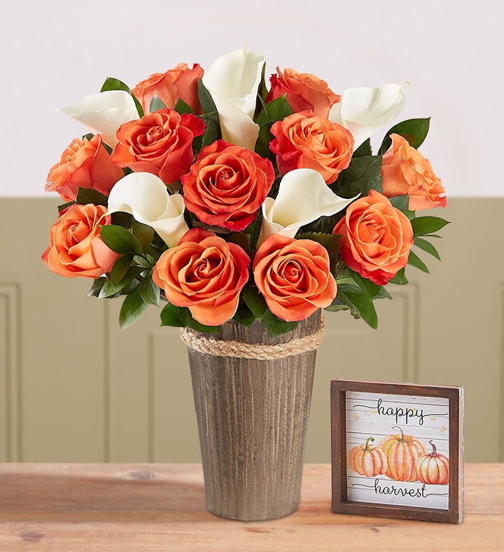 Autumn Rose & Calla Lily Bouquet | 1800Flowers.com - 90616