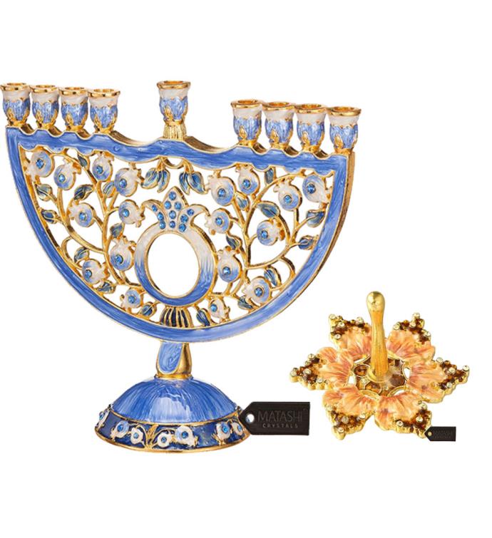 Matashi Dreidel Menorah Candelabra | Marketplace | 1800Flowers