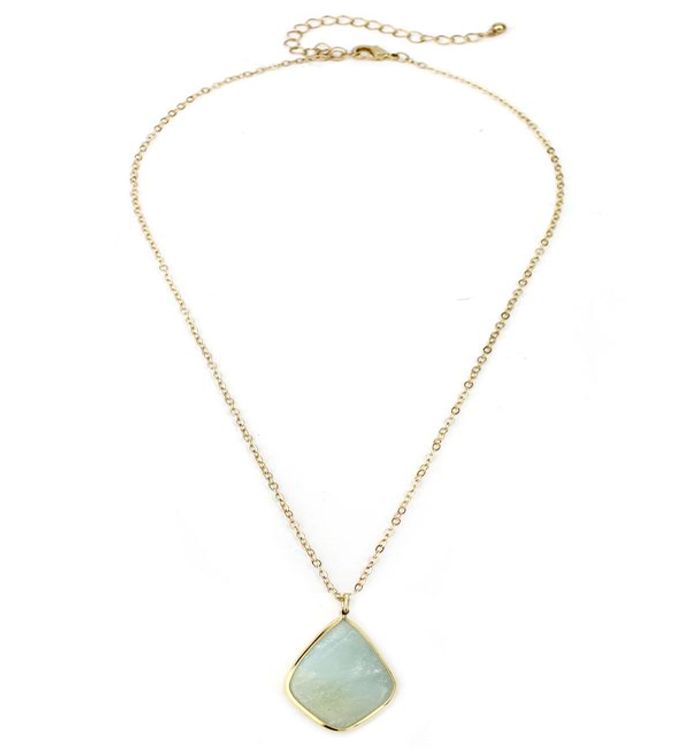 Amazonite Semi Precious Stone Pendant Necklace | Marketplace | 1800Flowers