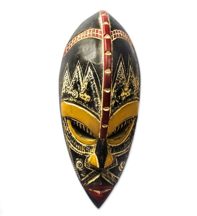 Novica Shawa Nigerian Wood Mask | marketplace | 1800flowers