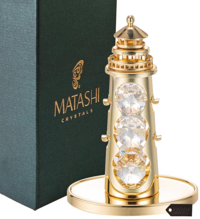 24k Gold Plated Crystal Lighthouse Ornament | Marketplace | 1800Flowers