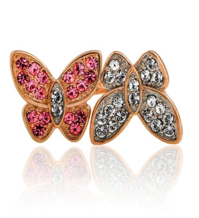 Butterfly Ring With Pink Crystal Stones | Marketplace | 1800Flowers
