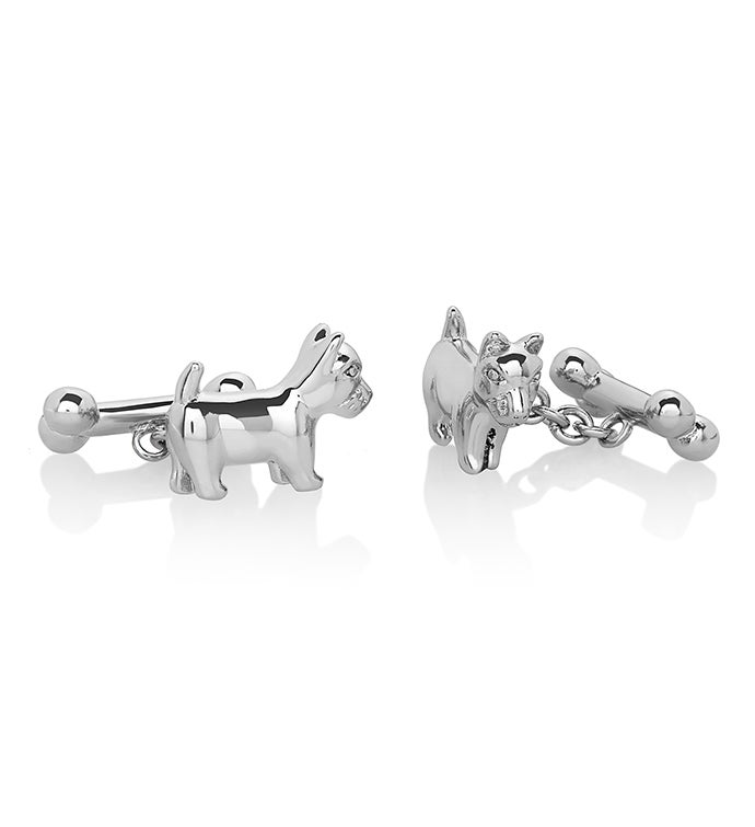 Men Silver Tone Dog And Bone Cuff Links | Marketplace | 1800Flowers