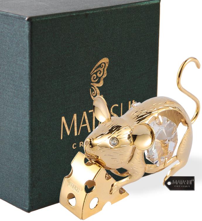 24k Gold Plated Mouse With Cheese By Matashi Year Of The Rat ...