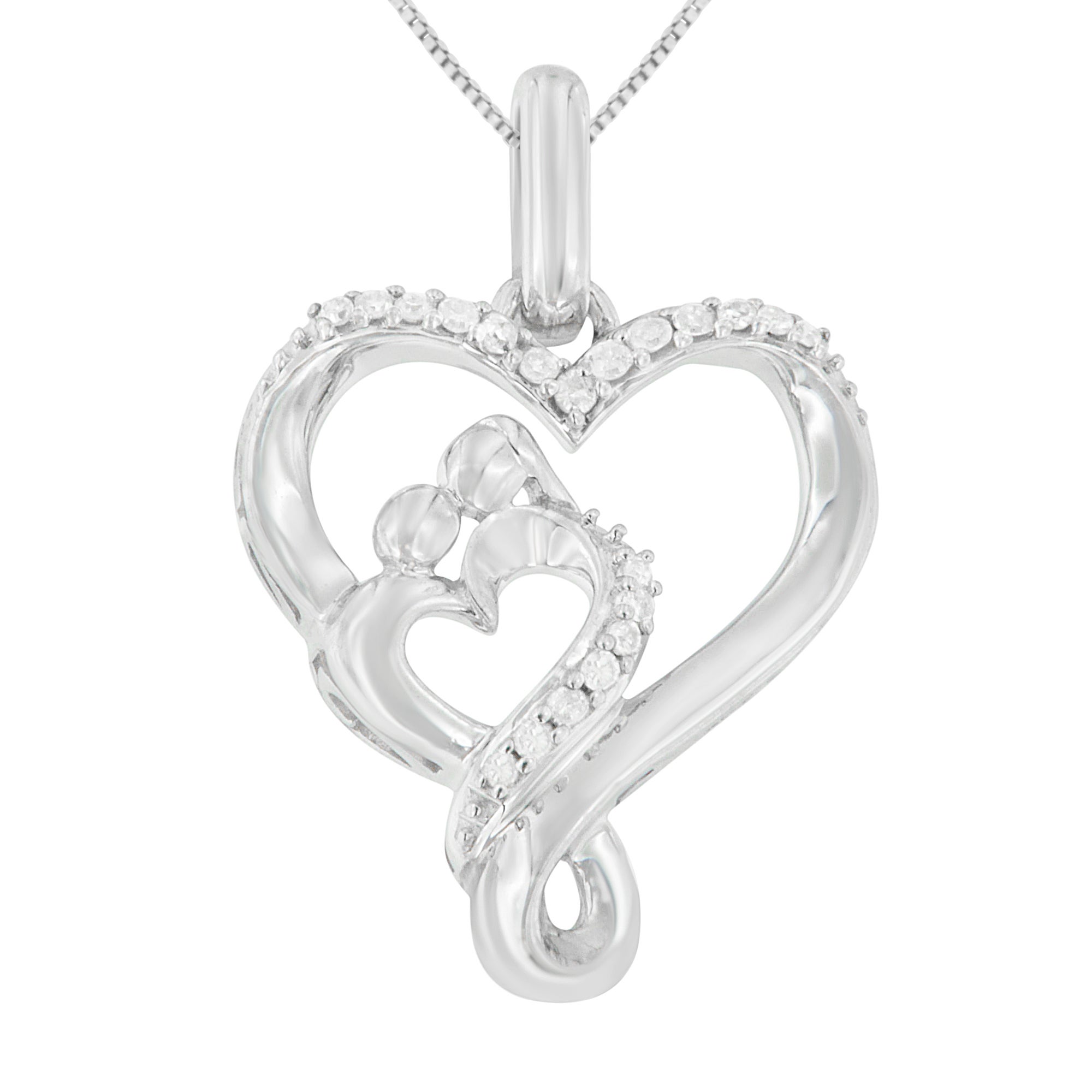 Diamond Open Heart Pendant Necklace | Marketplace | 1800Flowers