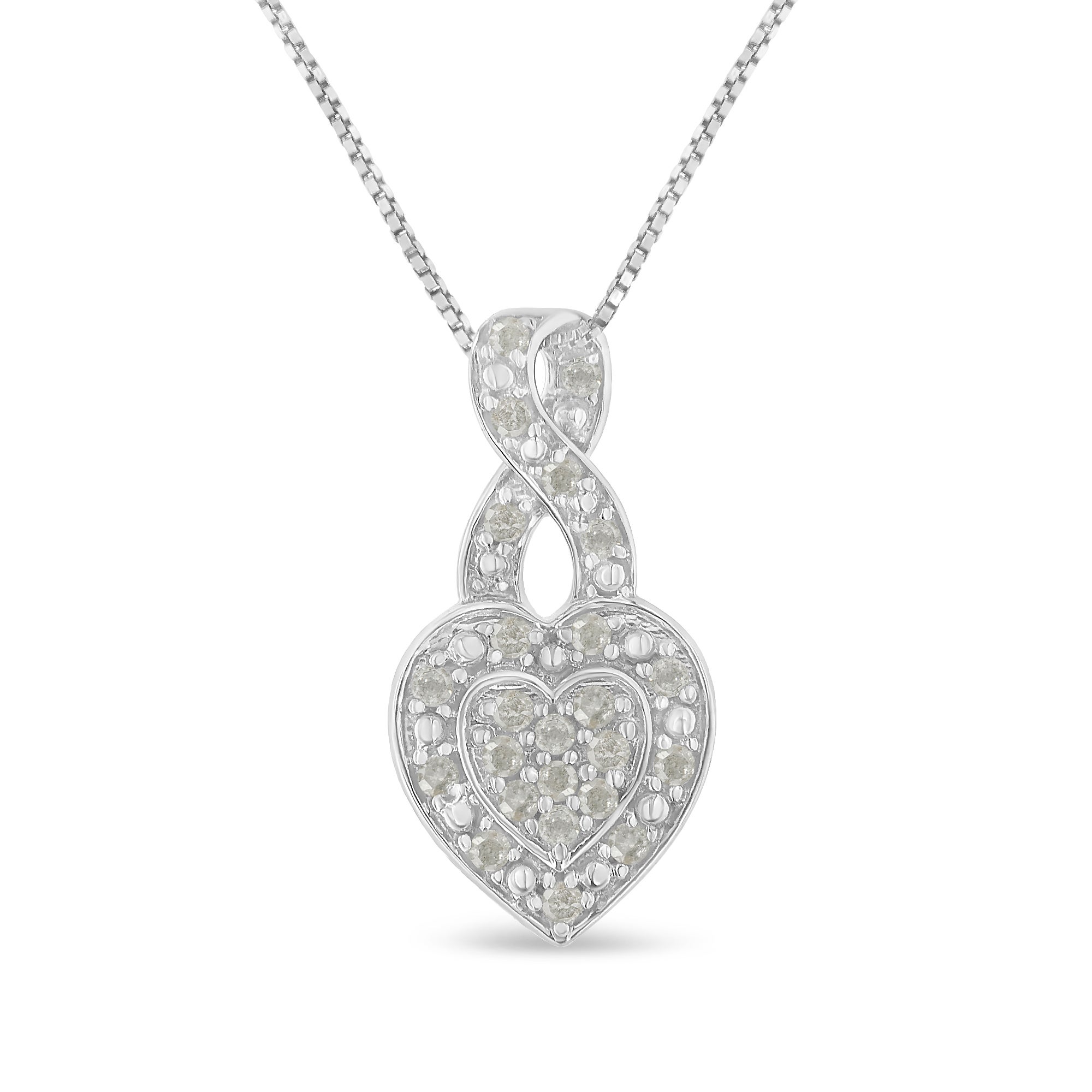 Sterling Silver Diamond Heart Pendant | 1800Flowers.com