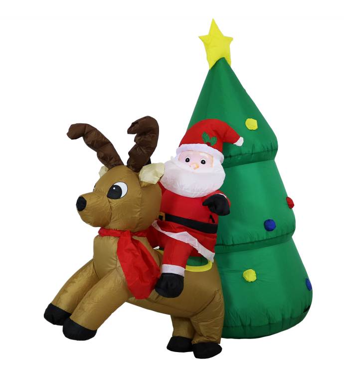 Christmas Inflatable Santa Reindeer Tree | Marketplace | 1800Flowers