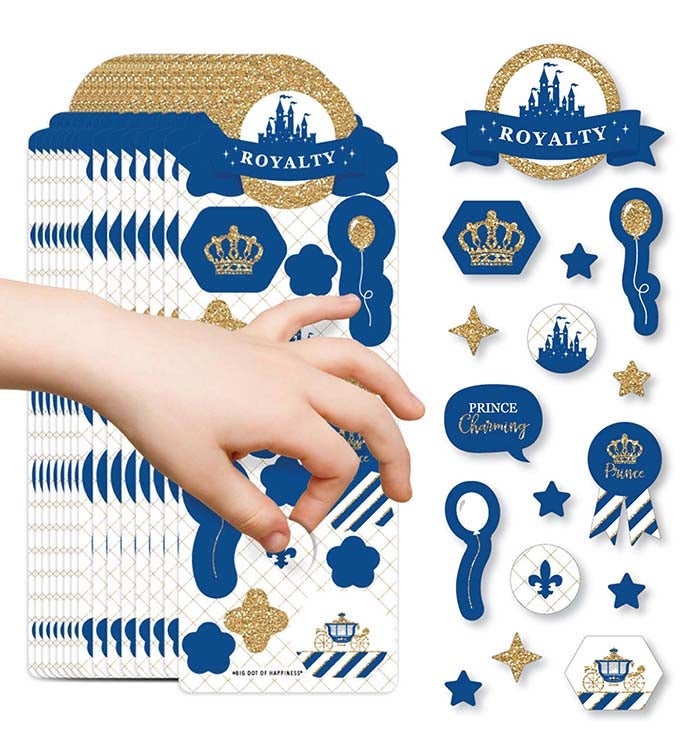 Royal Prince Charming Birthday Favor Kids Stickers | Marketplace ...