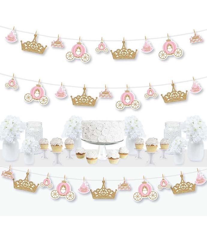 Little Princess Crown Diy Decor Clothespin Garland Banner | Marketplace ...