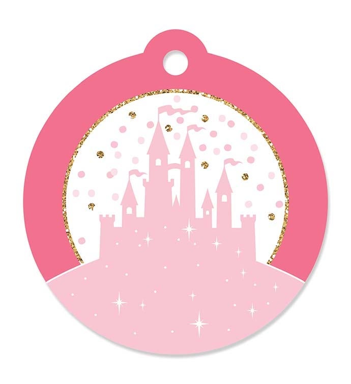 Little Princess Crown Pink And Gold Favor Gift Tags | Marketplace ...