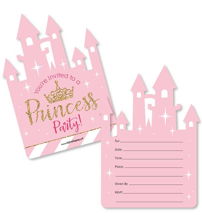 Little Princess Crown Invitations With Envelopes | Marketplace ...