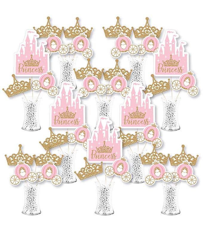 Little Princess Crown Centerpiece Sticks Showstopper Toppers ...