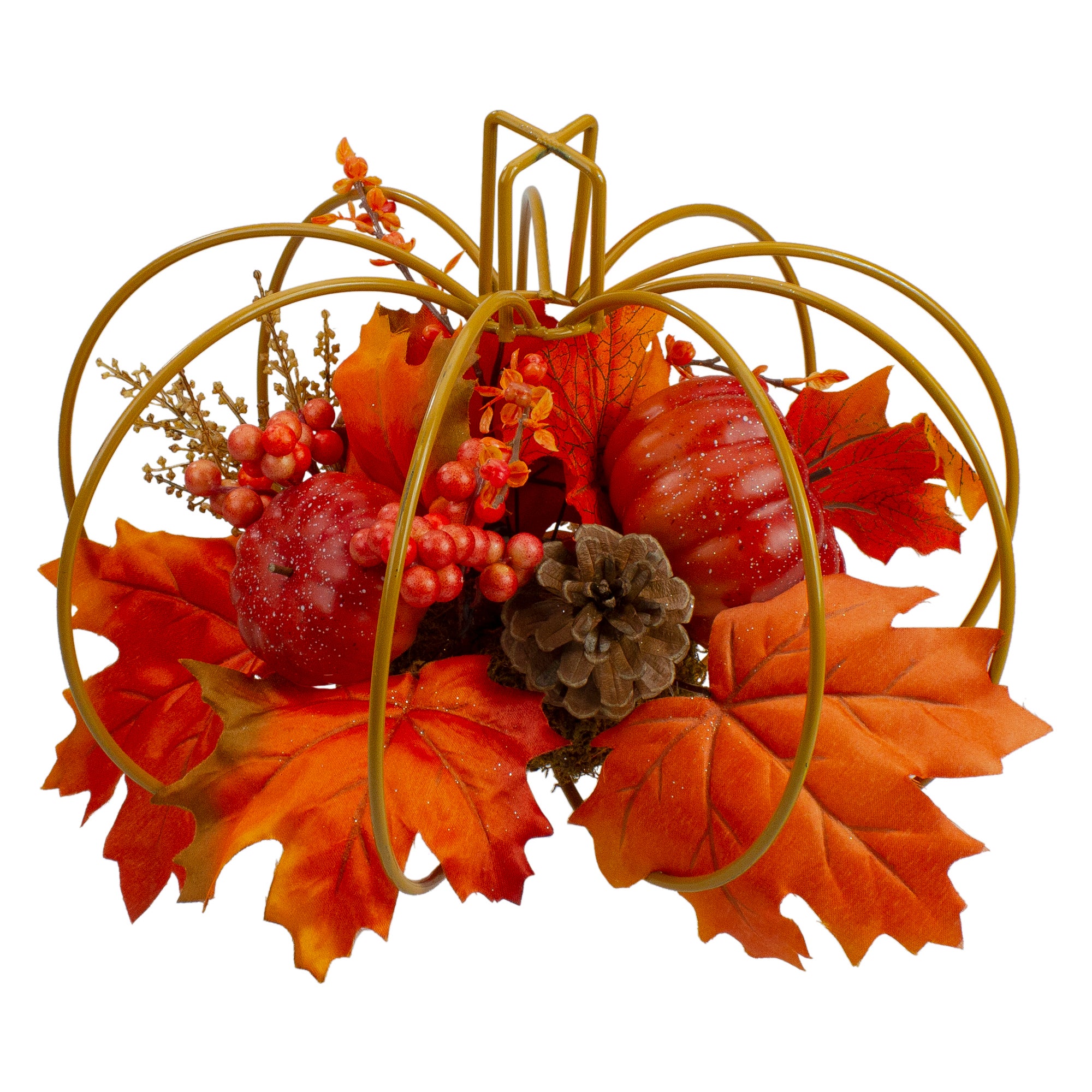 Maple Leaf And Berry Pumpkin Tabletop | Marketplace | 1800Flowers