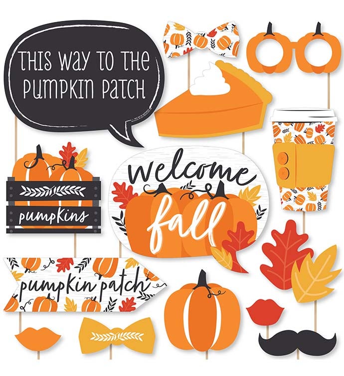 Fall Pumpkin Party Photo Booth Props Kit | Marketplace | 1800Flowers