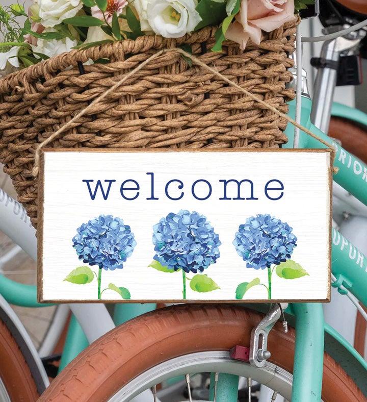 Welcome Hydrangea Twine Hanging Sign | Marketplace | 1800Flowers