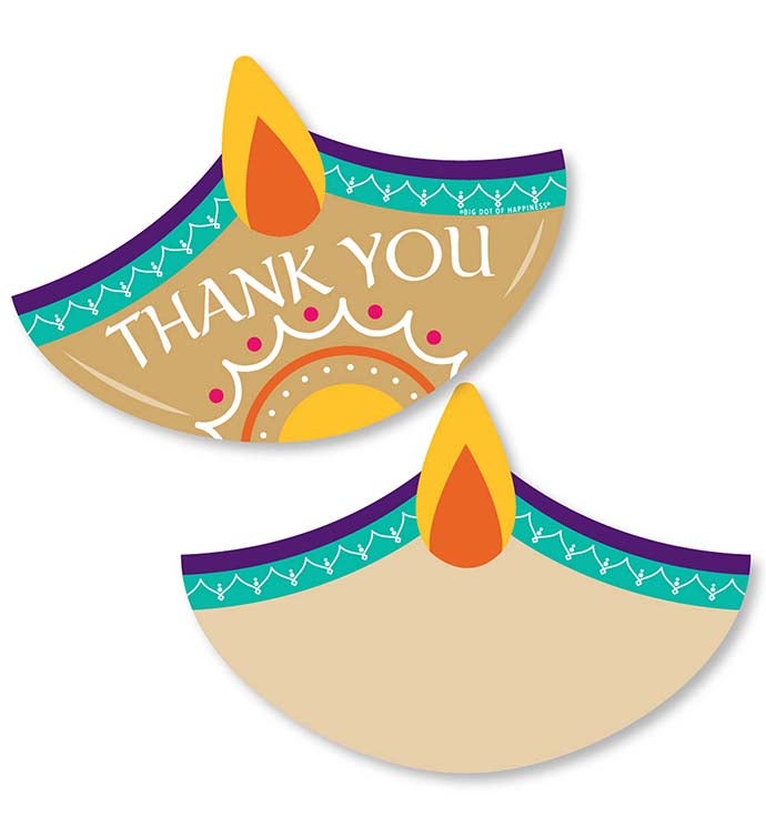 Festival Of Lights Shaped Thank You Cards And Envelopes | Marketplace ...