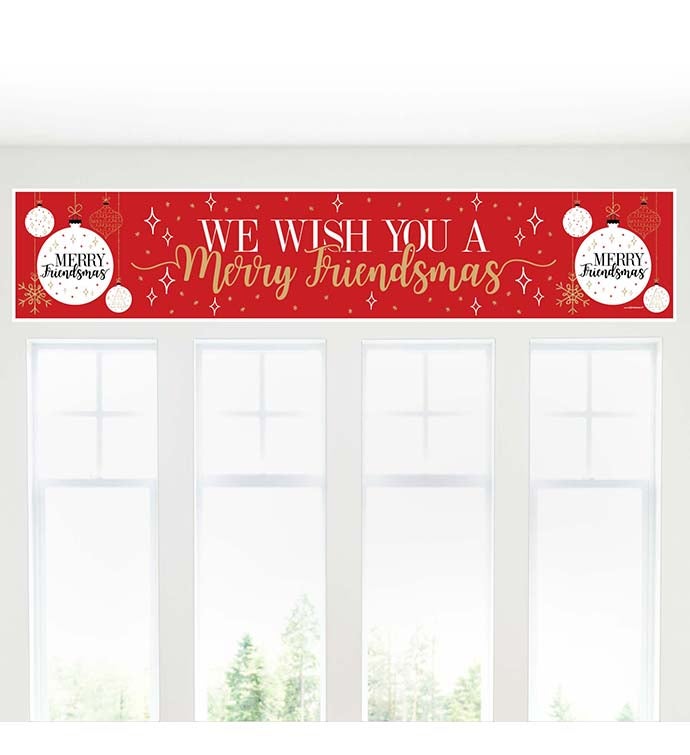 Red And Gold Friendsmas Christmas Party Banner | Marketplace | 1800Flowers