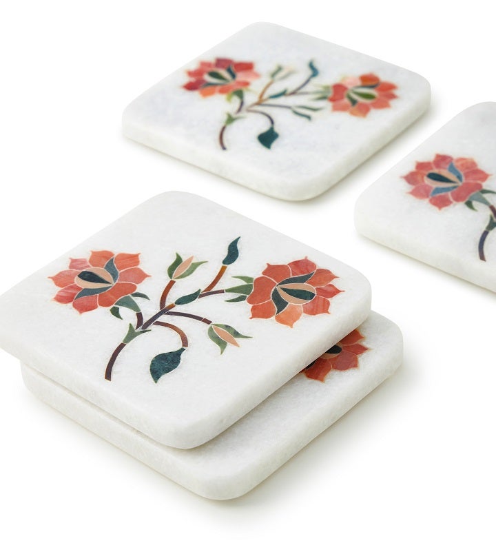 Oriental Bloom Marble Coasters | Marketplace | 1800Flowers