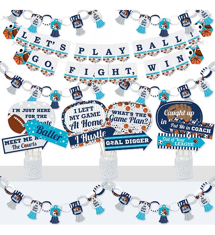 Go Fight Win Sports Decor Party Supplies Kit | Marketplace | 1800Flowers