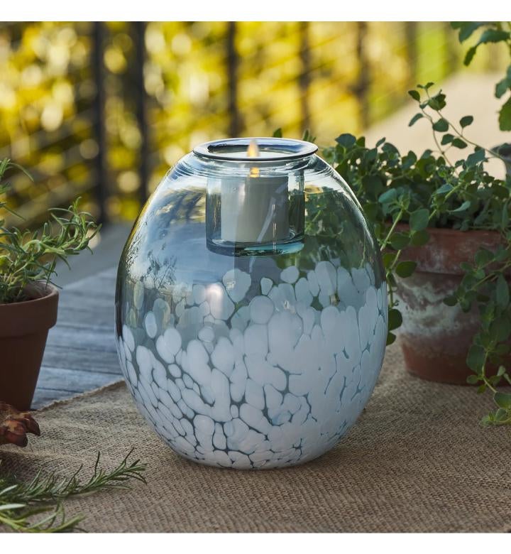 Glass Oval With Luminara Flameless | Marketplace | 1800Flowers