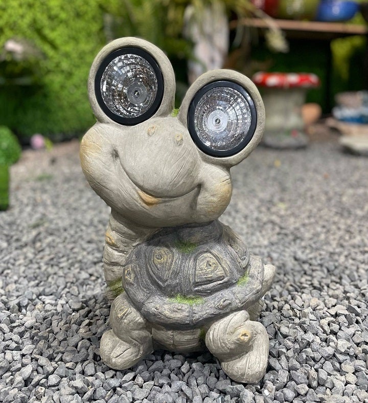 Mossy Turtle With Solar Led Eyes Garden Statue | Marketplace | 1800Flowers