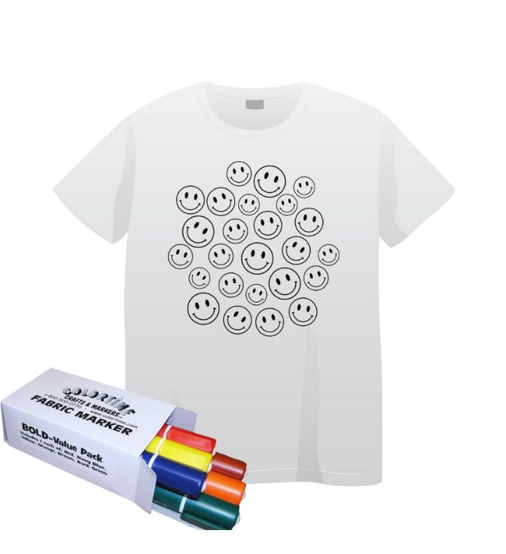 Colortime Smiley Faces Shirt Marker Pack | Marketplace | 1800Flowers