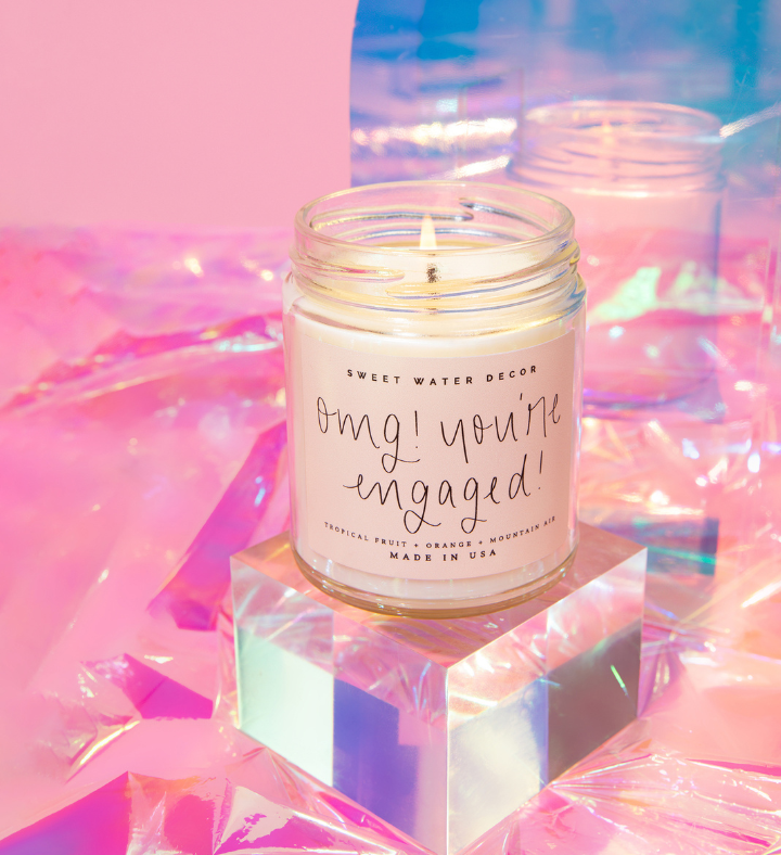 Omg Youre Engaged Soy Candle Clear Jar 9Oz | Marketplace | 1800Flowers