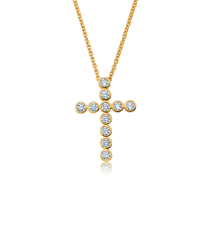Brilliant Round Bezel Set Cross Necklace | Marketplace | 1800Flowers