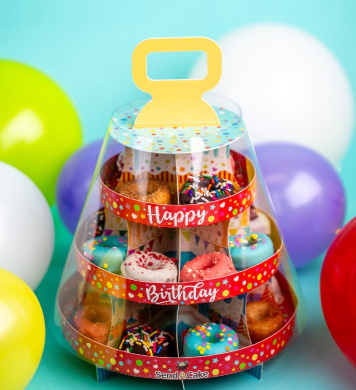 Happy Birthday Donut Tower | Marketplace | 1800Flowers