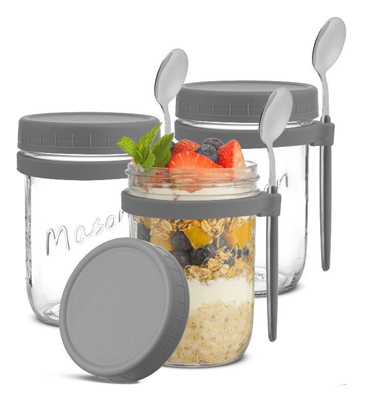 Dawn Glass Overnight Oats Containers Set Of 3 | Marketplace | 1800Flowers