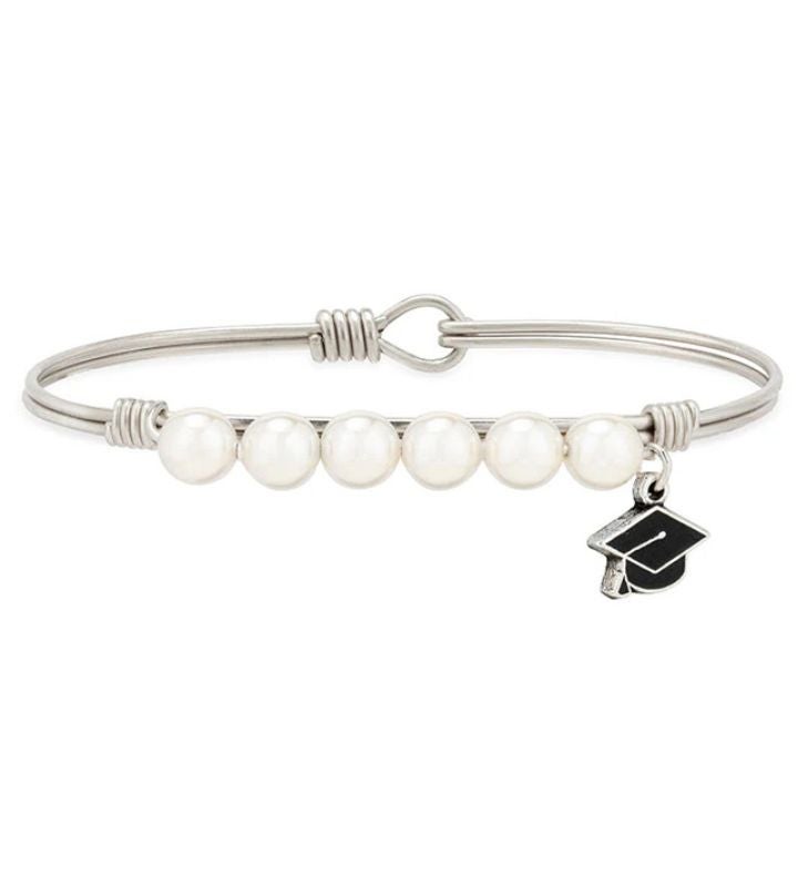 Graduation Crystal Pearl Bangle Bracelet | Marketplace | 1800Flowers