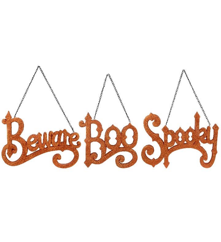 Boo Spooky And Beware Hanging Halloween Signs | Marketplace | 1800Flowers