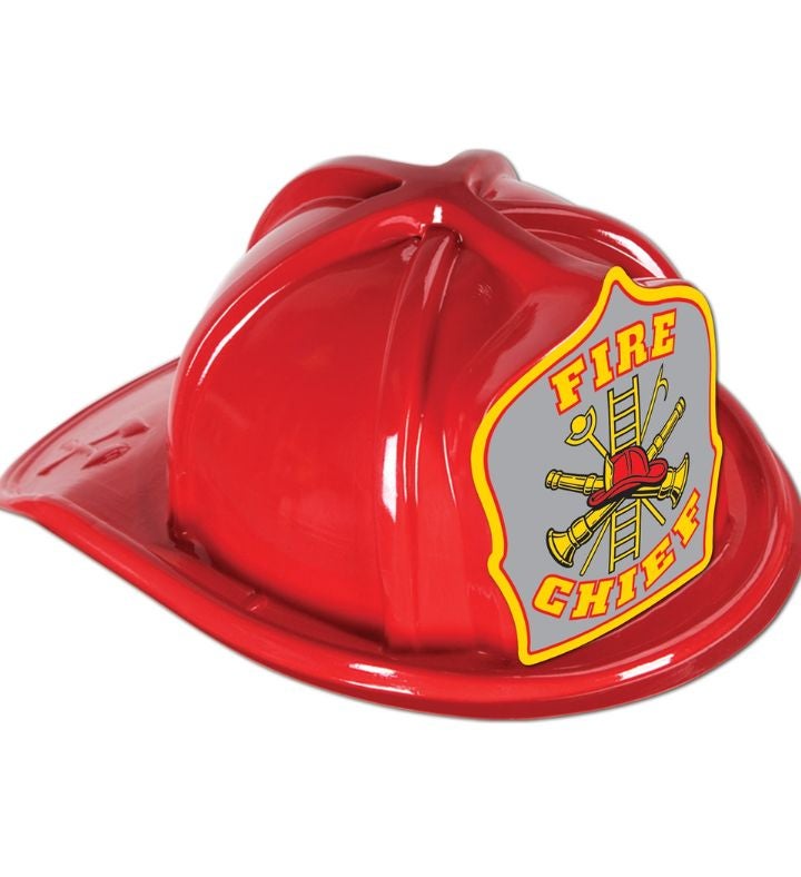 Red Fire Chief Costume Hat With Gray Shield | Marketplace | 1800Flowers