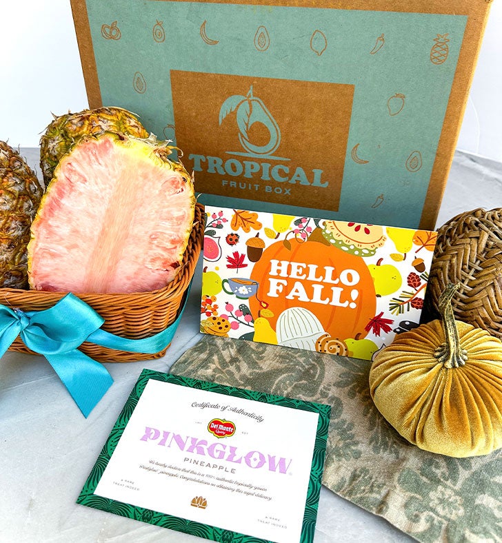 Hello Fall Pinkglow Pink Pineapple Duo Gift Box | Marketplace | 1800Flowers