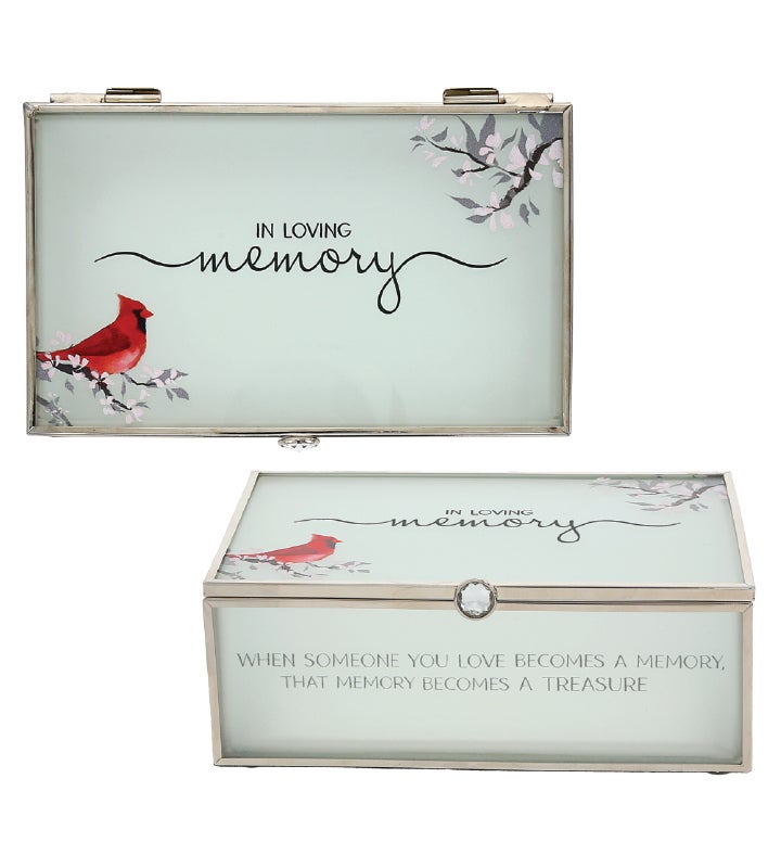 In Loving Memory Glass Keepsake Box | Marketplace | 1800Flowers