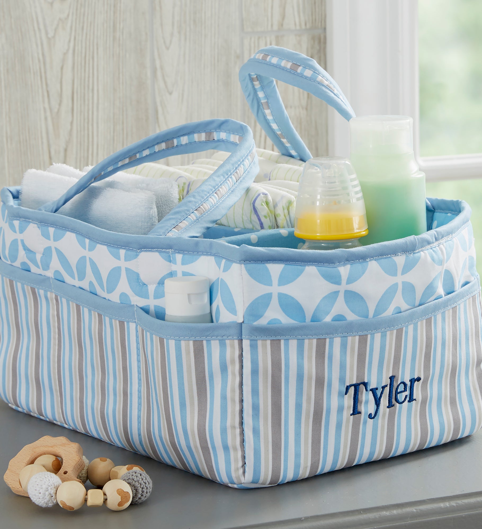 Personalized Embroidered Diaper Caddy